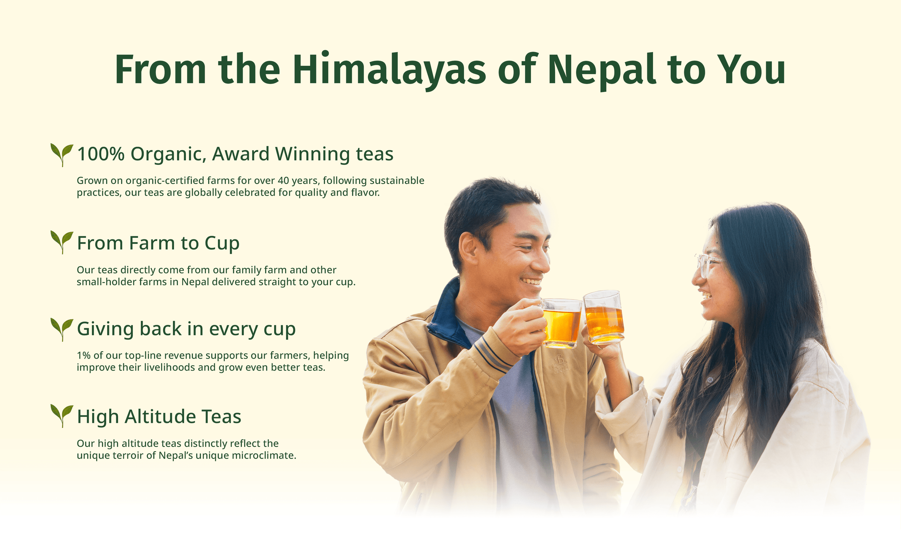 Nepal Tea - Organic Loose Leaf Teas - Distinct from Darjeeling Tea