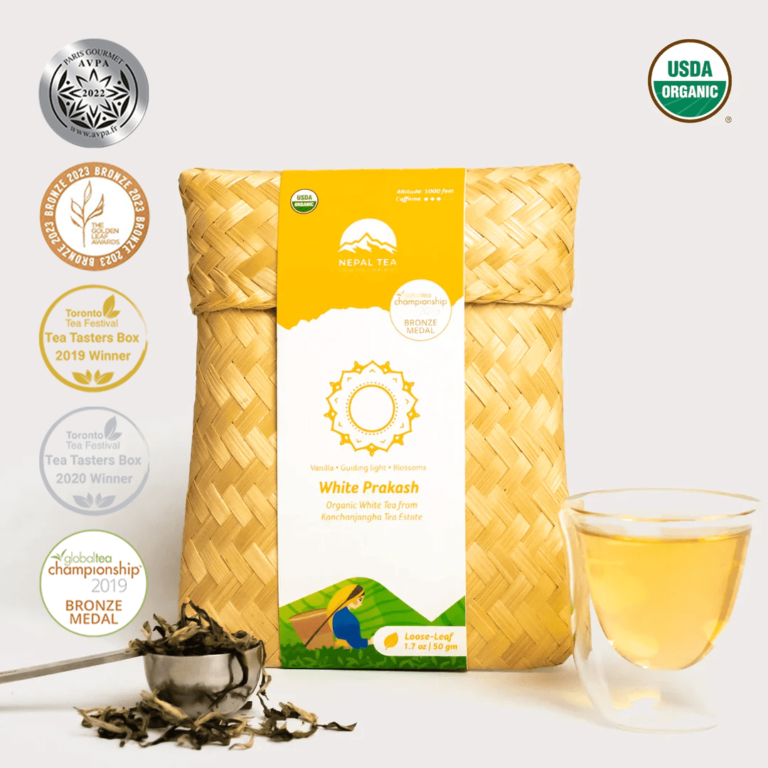 White Prakash Tea | Organic White Tea | Himalayan Tea | Nepal Tea ...